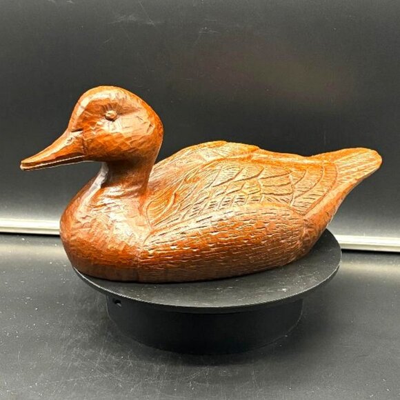 Red Mill Mfg | Art | Vintage Red Mill Mfg Pecan Wood Duck Figurine ...